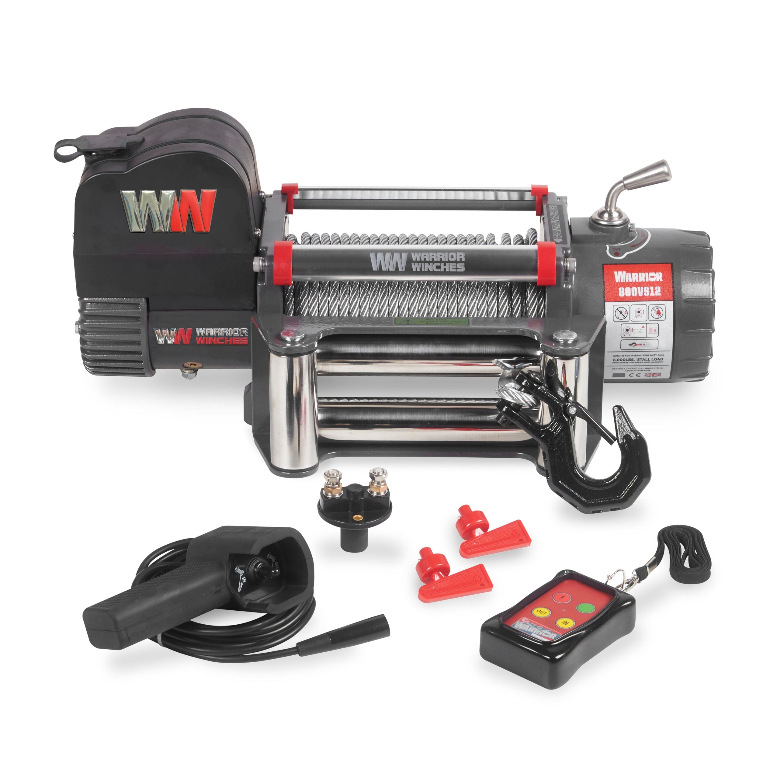 Warrior Winches Samurai 8000lb Premium Vinsch 12V med Stålvajer